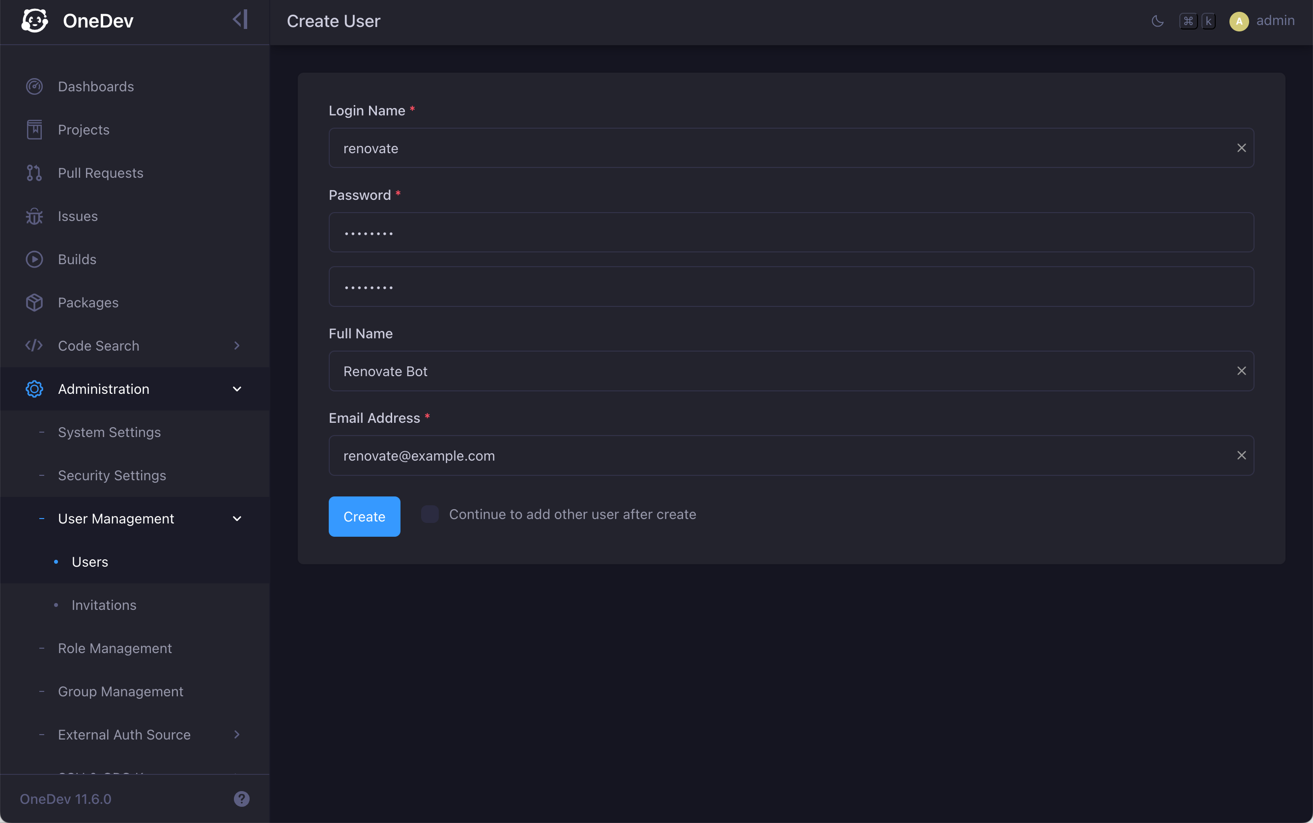 Update Dependencies via Renovate | OneDev Documentation